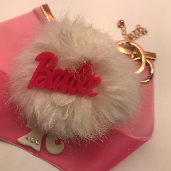 Jewelry | Pink White Barbie Velvet Choker Necklace Pom Pom | Poshmark